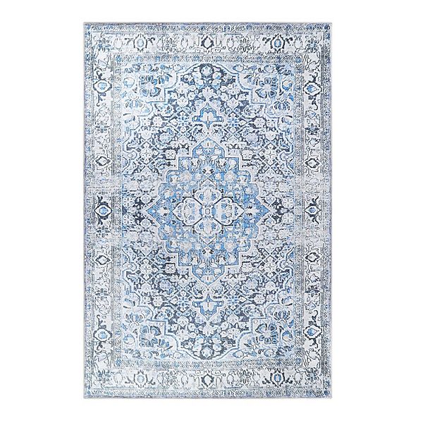 Superior Geometric Floral Medallion Indoor Area Rug