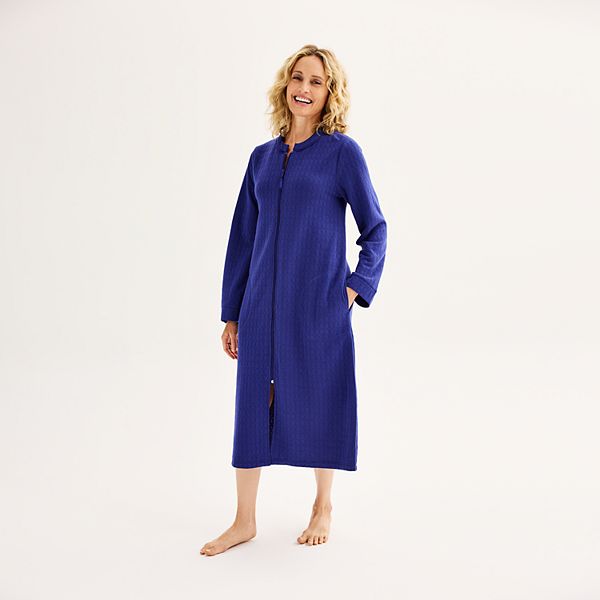 Women's Croft & Barrow® Quilted Zip Front Robe