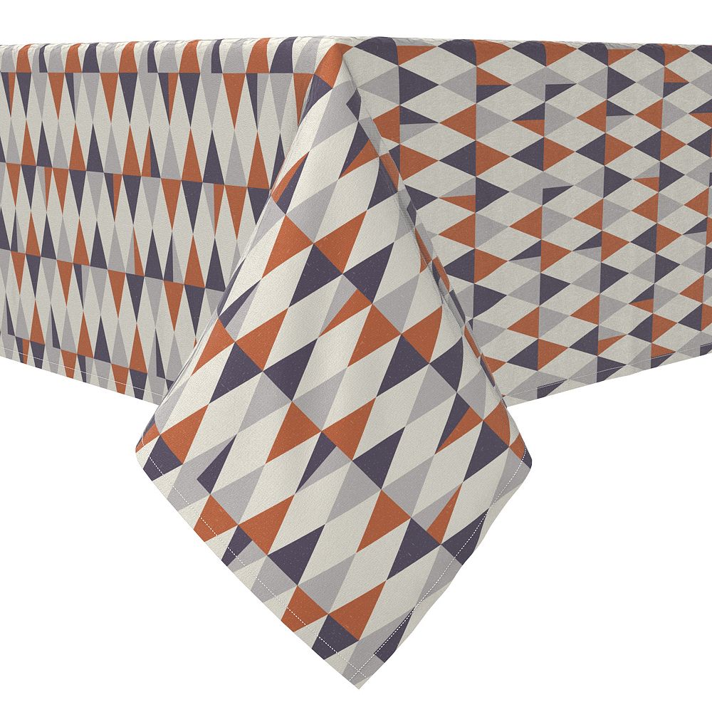 Rectangular Tablecloth, 100% Cotton, 60x104", Mosaic Geometric Design