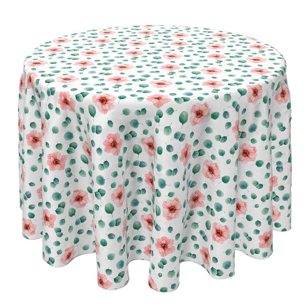Round Tablecloth, 100% Cotton, 60 Round", Bohemian Wedding Floral
