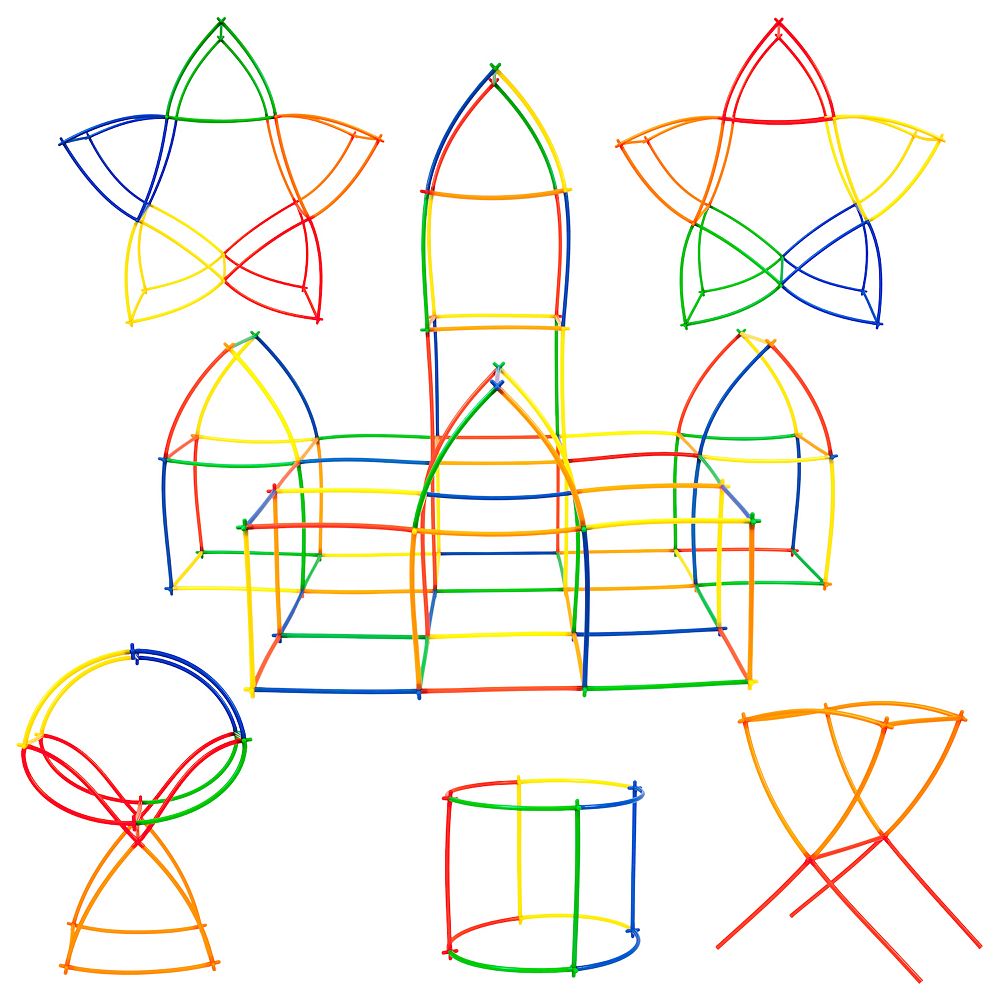 PicassoTiles 400 PC Straw Kit, Construction Building Set, STEM Learning ...