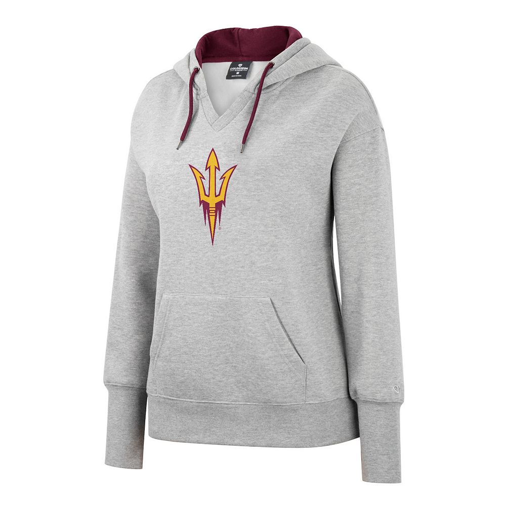 Women's Arizona State Sun Devils Heather Grey Pullover Hoodie