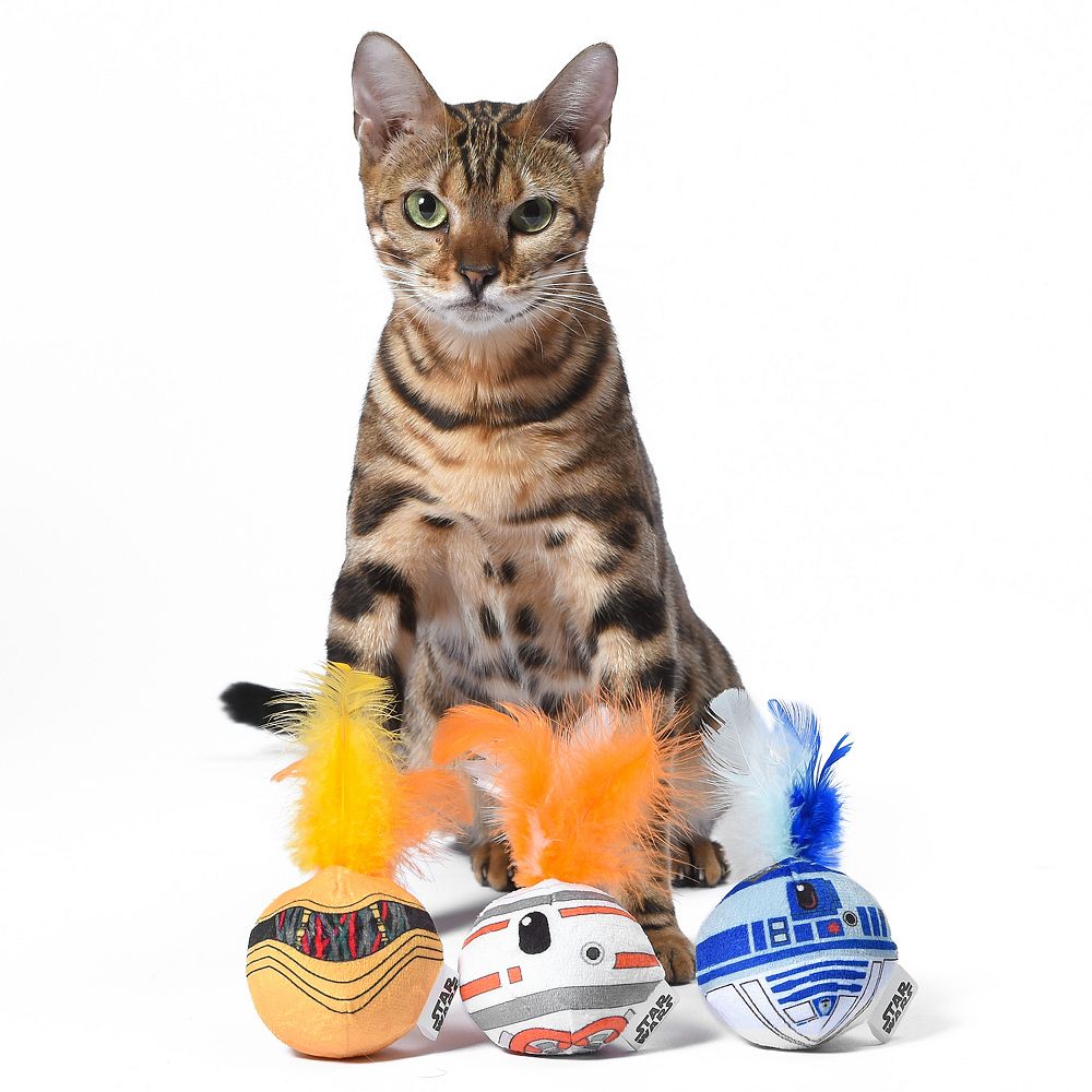 Star Wars C3PO, BB8 & R2D2 Jingle Bell Cat Toy 3-piece Set