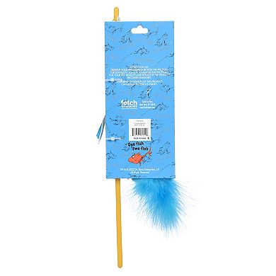 Dr. Seuss Blue Fish Wand Catnip Toy