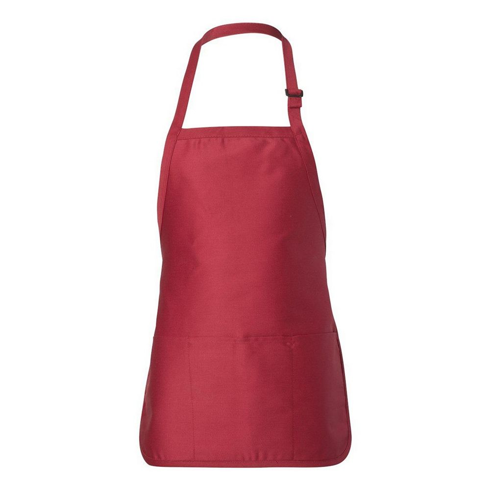 Q-tees Full-length Apron With Pouch Pocket
