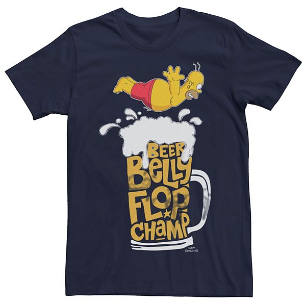 Men's The Simpsons Homer Beer Belly Champ Graphic Tee