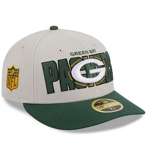 Men's New Era Stone/Green Green Bay Packers 2023 NFL Draft Low Profile ...