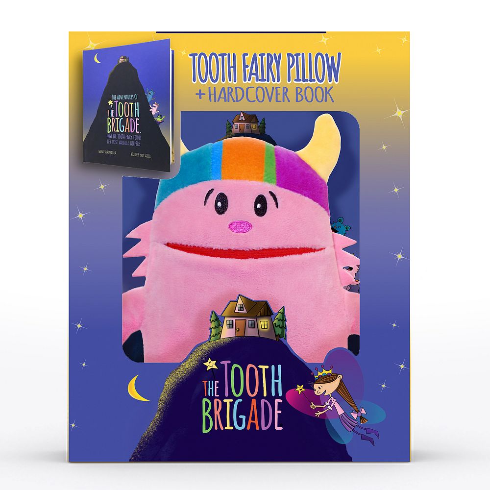 The Tooth Brigade Monster Tooth Pillow & Hardcover Book Bundle - Ollie