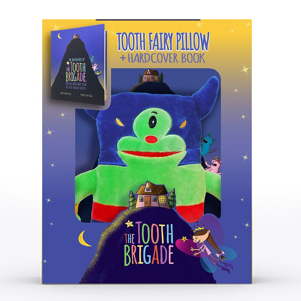 The Tooth Brigade Monster Tooth Pillow & Hardcover Book Bundle - Potato
