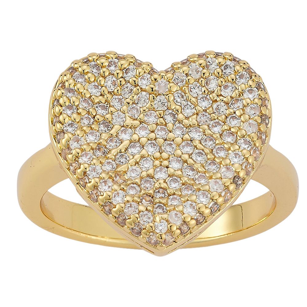 Cubic Zirconia Bold Heart Ring