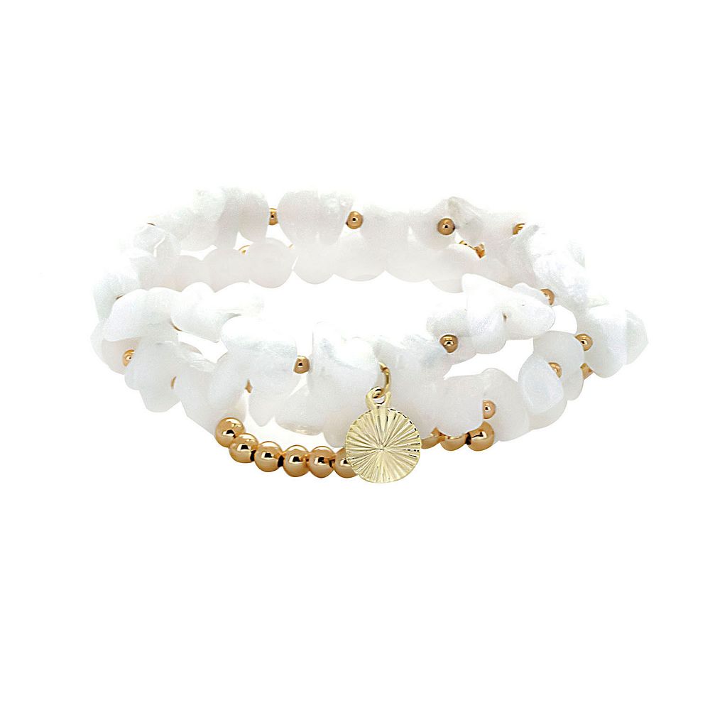 PANNEE BY PANACEA Chip Stone Bracelet Set