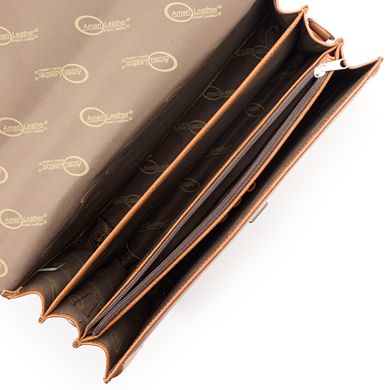 AmeriLeather APC Brown Savvy Leather Executive Briefcase