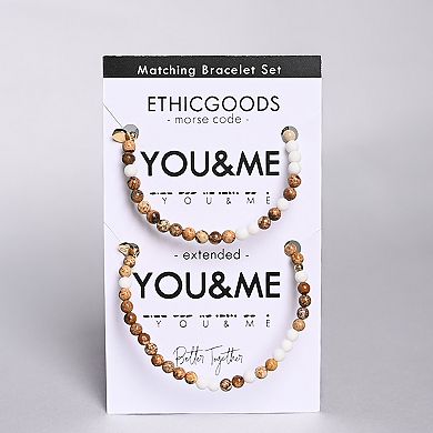 ETHIC GOODS You & Me Morse Code Bracelet Set