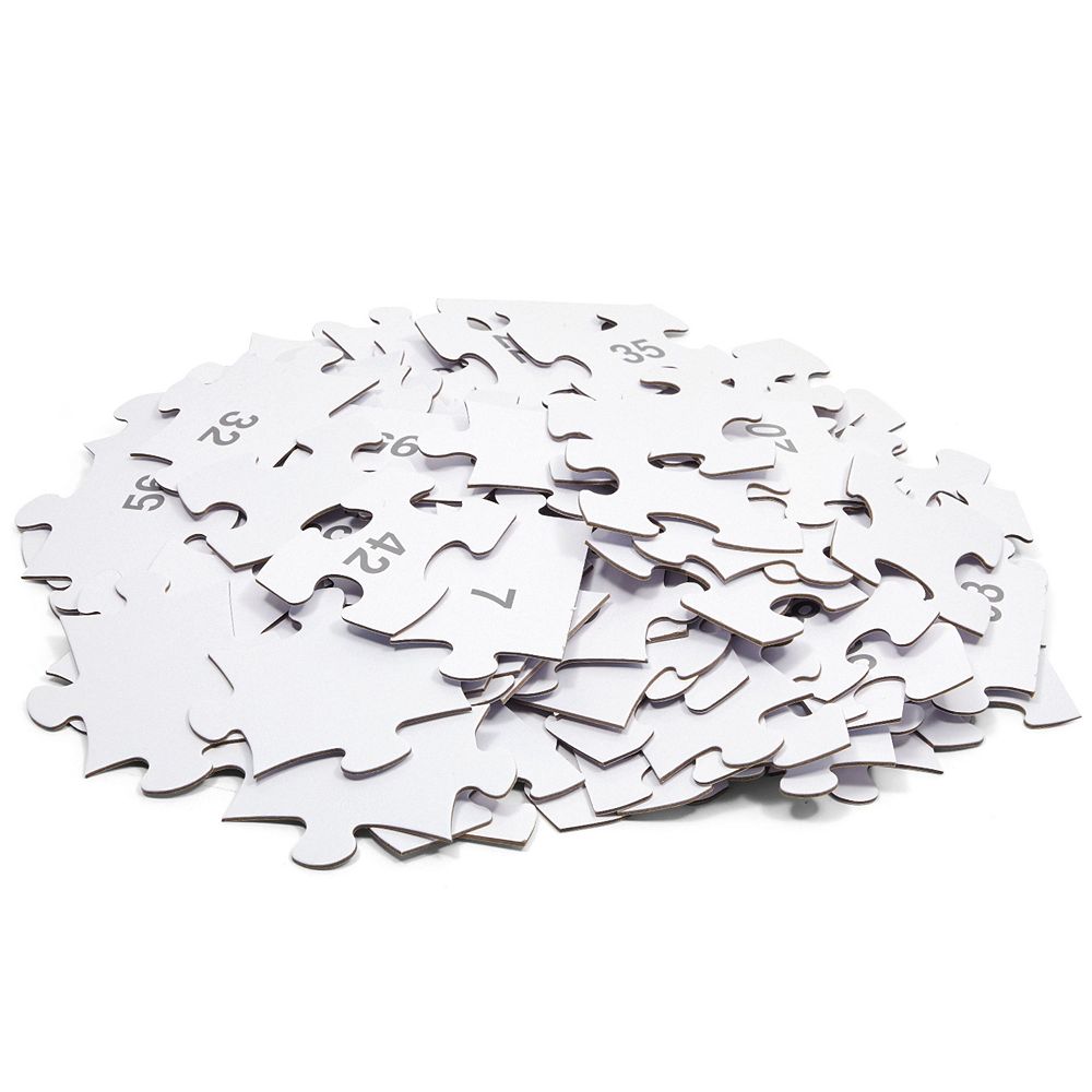 100 Piece DIY Make Your Own Puzzle Kit, Bulk Blank Puzzles to Draw On ...