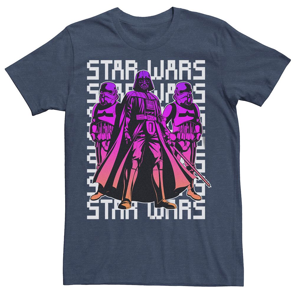 Big & Tall Star Wars Gradient Colors Dark Side Trio Graphic Tee