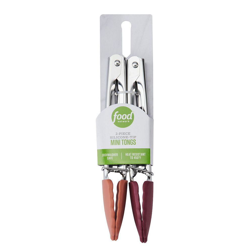 Food Network™ 2-pc. Stainless Steel Locking Mini Tongs