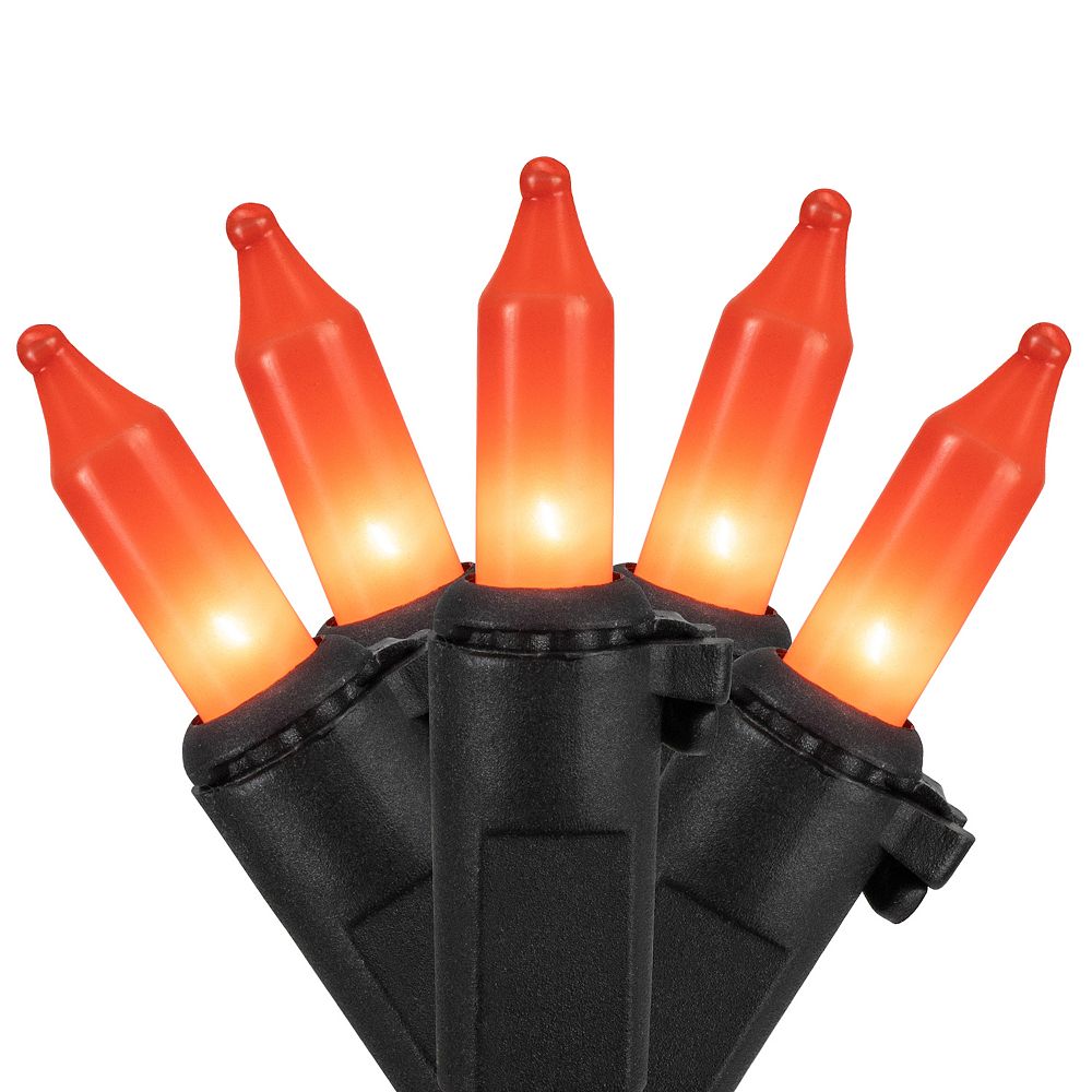 Northlight 100-Count Orange Mini Halloween String Lights
