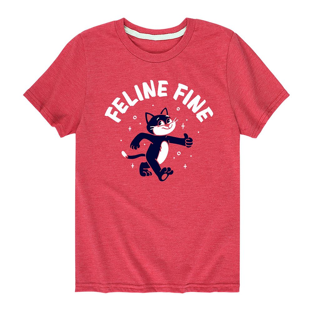 Boys 8-20 Feline Fine Graphic Tee