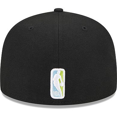 Men's New Era Black Houston Rockets Color Pack 59FIFTY Fitted Hat
