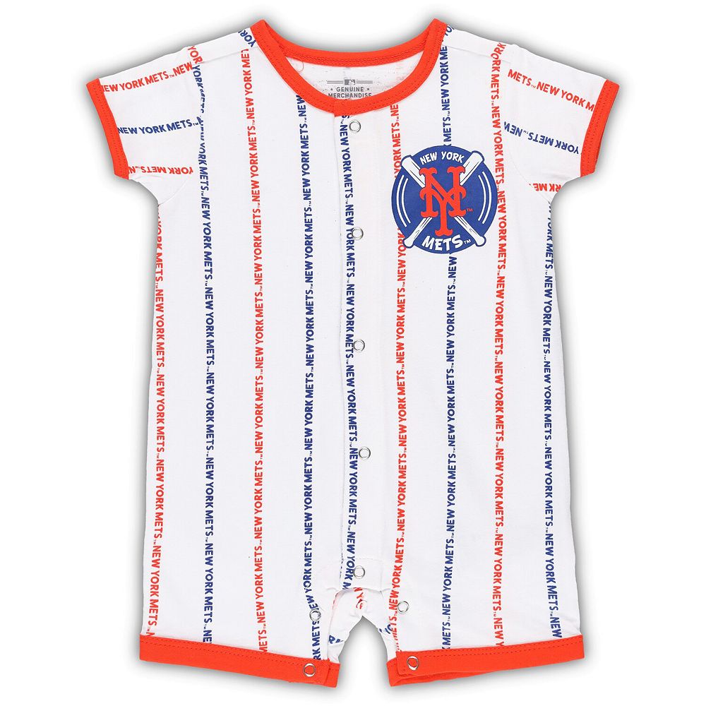 Newborn & Infant White New York Mets Ball Hitter Romper