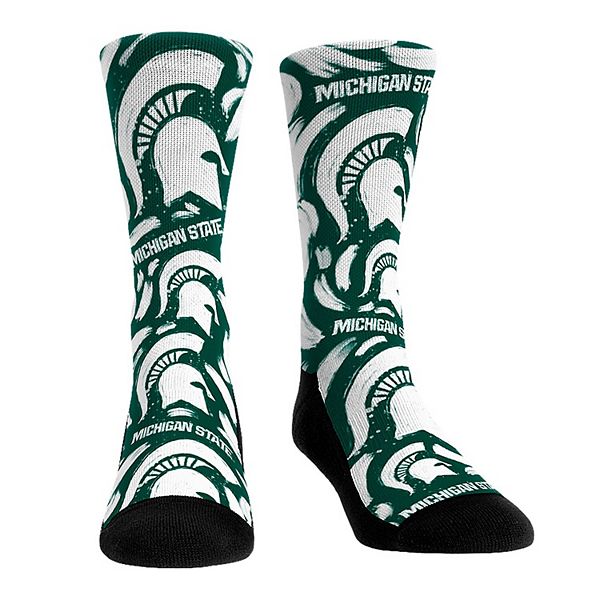 Unisex Rock Em Socks Michigan State Spartans Allover Logo & Paint Crew ...