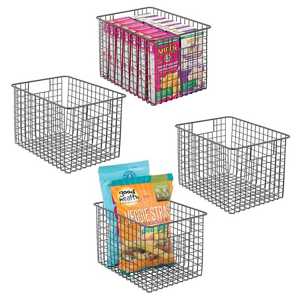 Mdesign Metal Wire Food Storage Organizer Bin