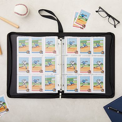 540 Card Pocket Binder with Zipper 9 Pocket Trading Card Album Folder ...