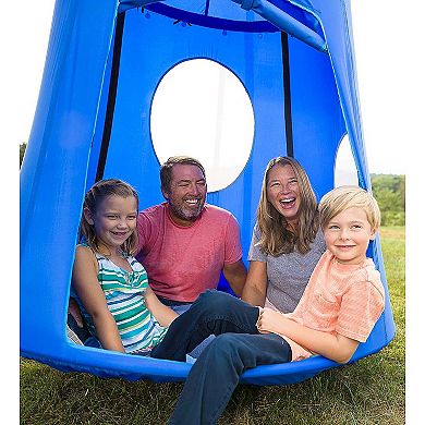 HearthSong Extra Large Nylon Family HugglePod HangOut Hanging Tent with ...