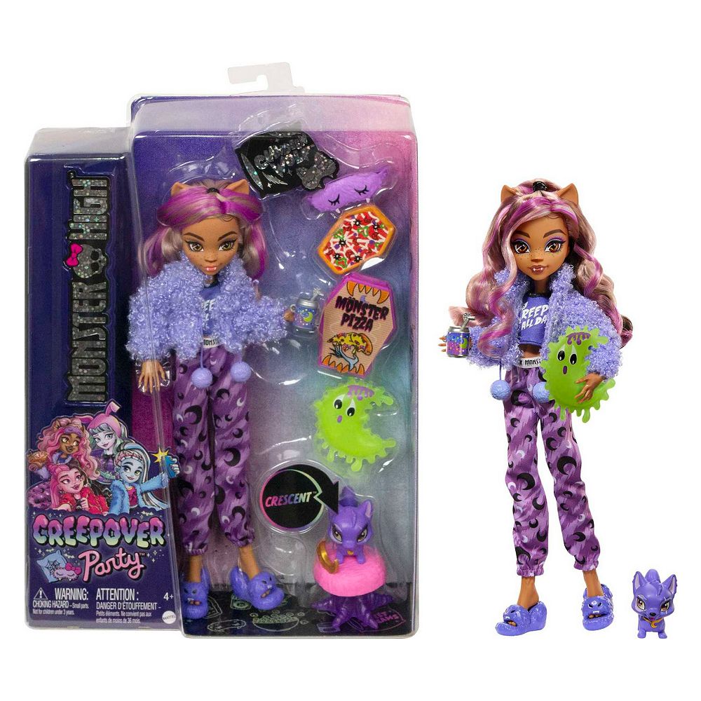 Mattel Monster High Clawdeen Wolf Creepover Party Doll & Sleepover Set
