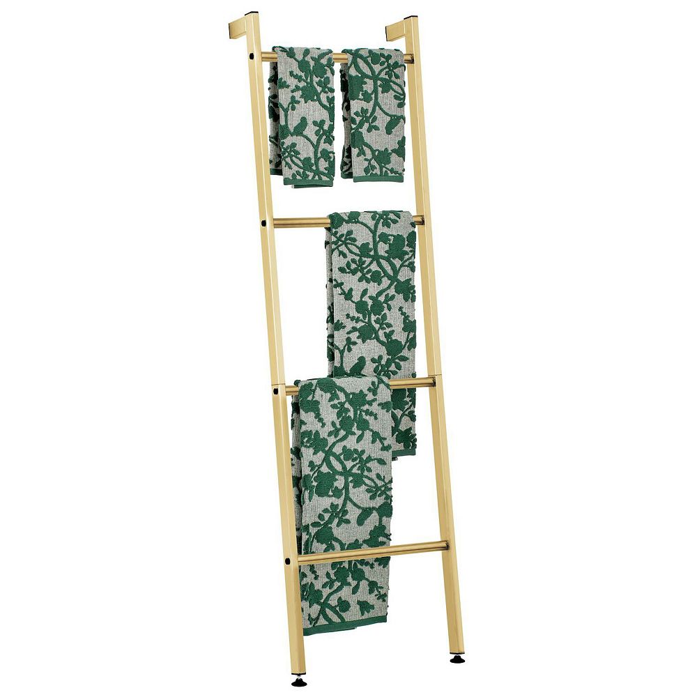 mDesign Metal Blanket & Towel Wall Ladder Rack for Bedroom/Bathroom ...