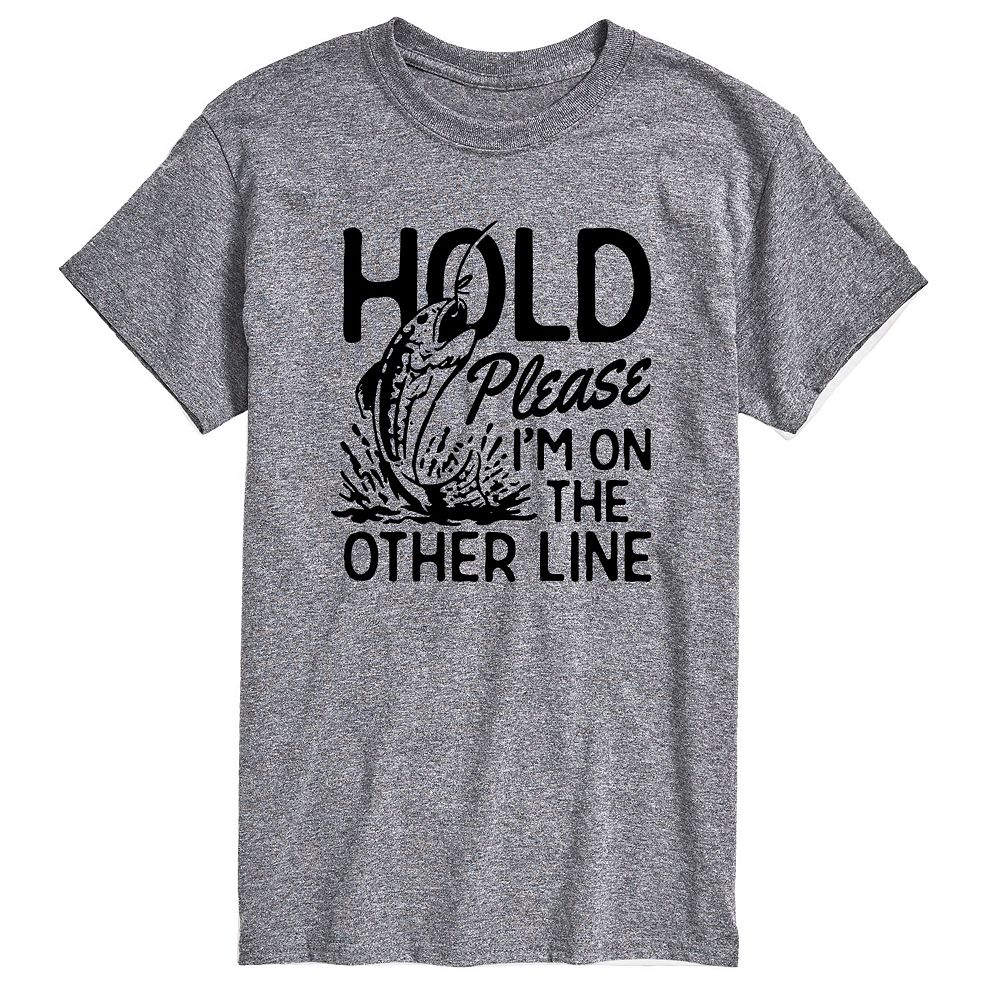 Big & Tall Hold Please On The Other Line Graphic Tee