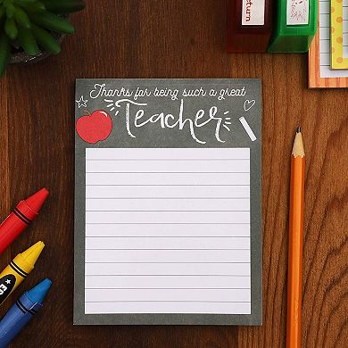 4-Pack Lined Notepads for Teacher Appreciation Gifts, School, 4 Designs ...