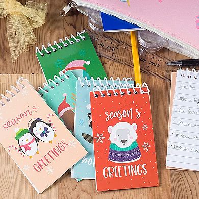 24 Pack Christmas Notepads - 6 Christmas Designs, Christmas Notebooks ...