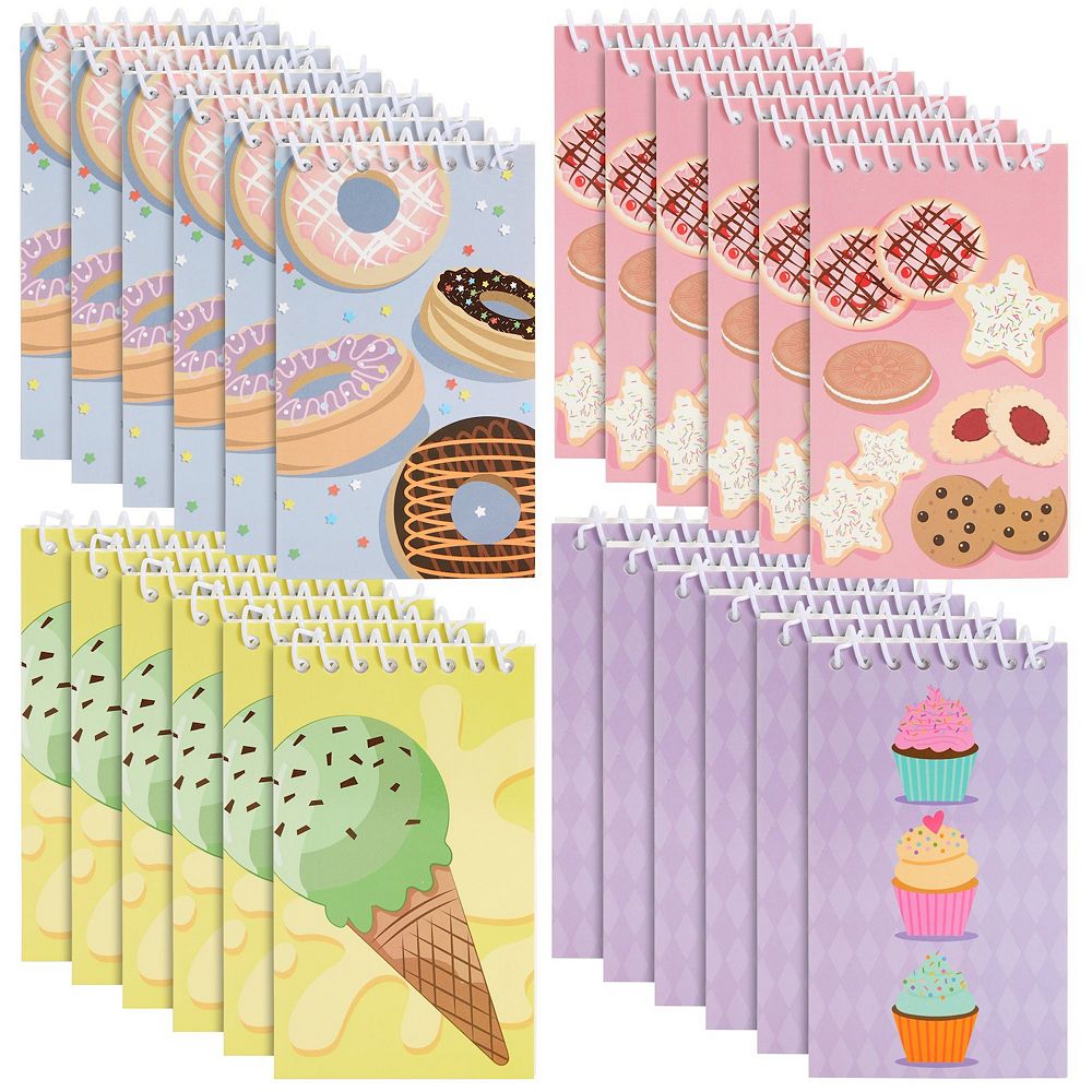 24 Pack 3 X 5 In Spiral Notepads, Mini Notebooks For Kids Party Favors ...