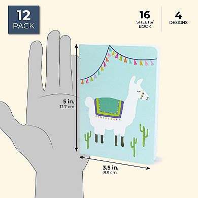 12 Pack Mini Field Notebook, Small Pocket Unlined A6 Plain Journal 3.5x5"