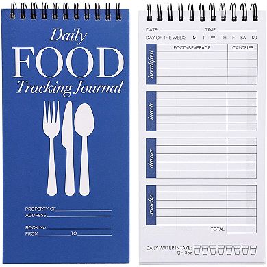 12-Pack Daily Food Intake Diary Tracker Journal Notebook, 8 x 4 Inches