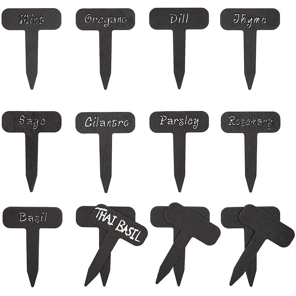 Small Herb Labels, Plant Stakes for Gardens, Planter Pots (2.75 x 3.75 ...