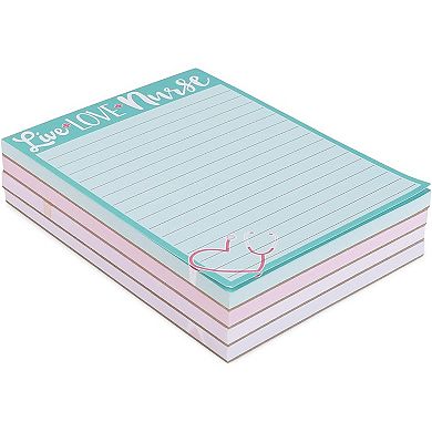 Writing Note Pads for Nurse Appreciation Gifts (4.25 x 5.5 In, 4 Pack)