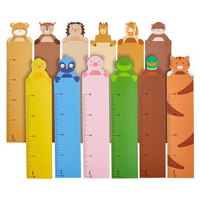 144 Piece Cute Jungle Animal Bookmarks Bulk for Kids with 4 Inch Ruler ...