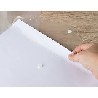 Clear Plastic Document File Folders (Letter Size, 30 Pack)