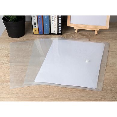 Clear Plastic Document File Folders (Letter Size, 30 Pack)