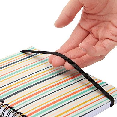 6 Pack Spiral Bound 5x7 Notebook, Lined Journal, Office Supplies, 6 Designs