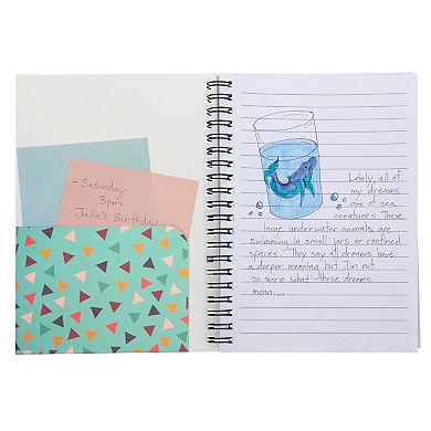 6 Pack Spiral Bound 5x7 Notebook, Lined Journal, Office Supplies, 6 Designs