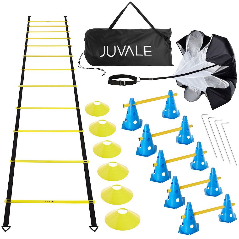 Agility Ladder Equipment with Speed Training Hurdles and Bag (28 Pieces)