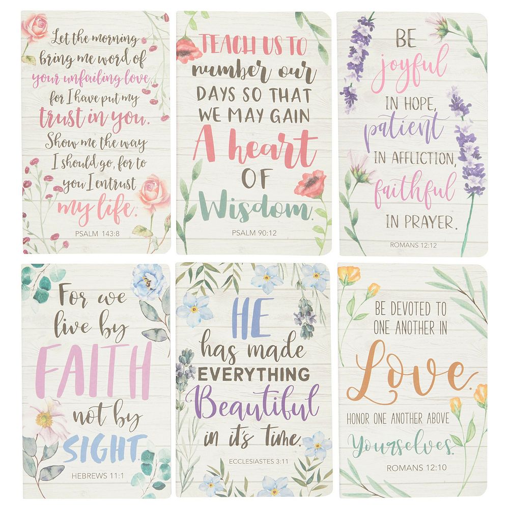 6 Pack Religious Faith Prayer Journals for Women, Notebooks for Church ...