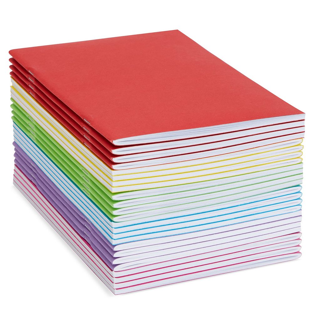 24 Pack Unlined Notebook for Student, Blank Books for Kids to Write (5. ...