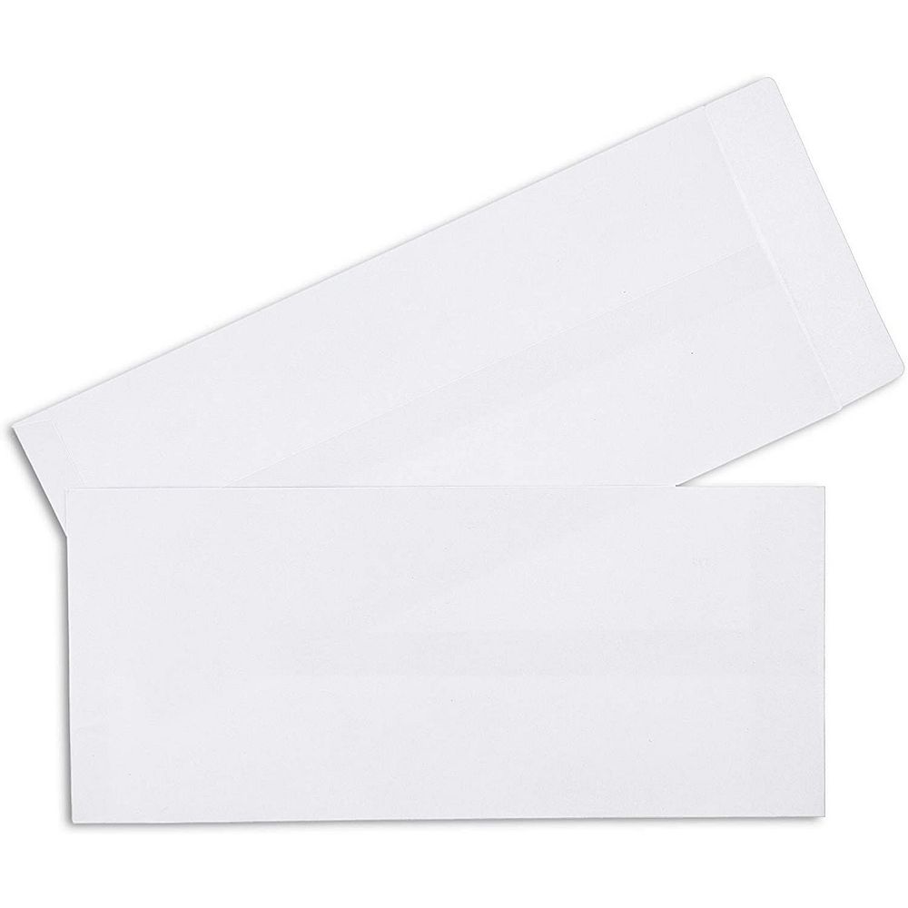 50-Pack White Policy Business Source Envelopes Regular #14, 11 1/2" x 5"