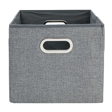 Decorative File Storage Boxes with Lids, Gray Document Organizer Filing ...