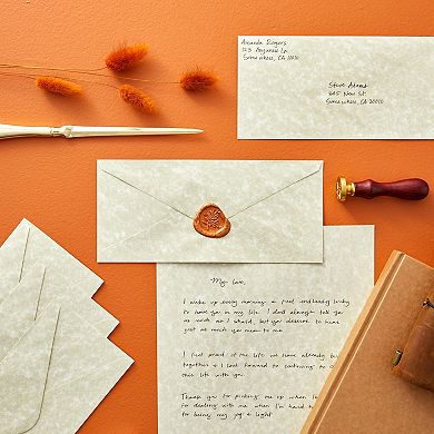 48-pack Decorative Vintage Style Parchment Envelopes For Letter Writing