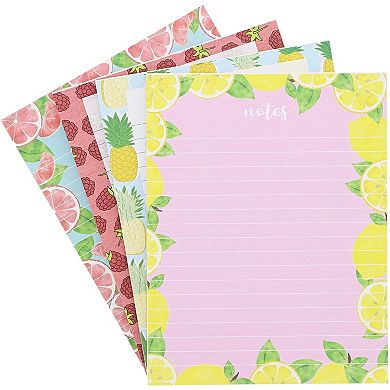 4Pack Fruit Designs Notepads Notebooks Memo Pad Lined Paper Pocket, 4 ...